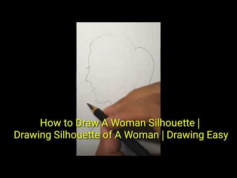 How to Draw A Woman Silhouette | Drawing Silhouette of A Woman | Drawing Easy