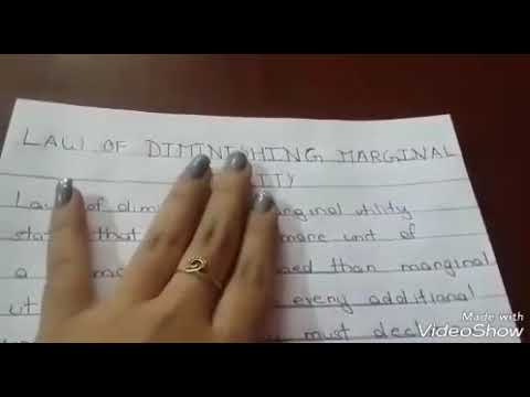 Law of diminishing marginal utility class 12 cbse in hindi and english..!