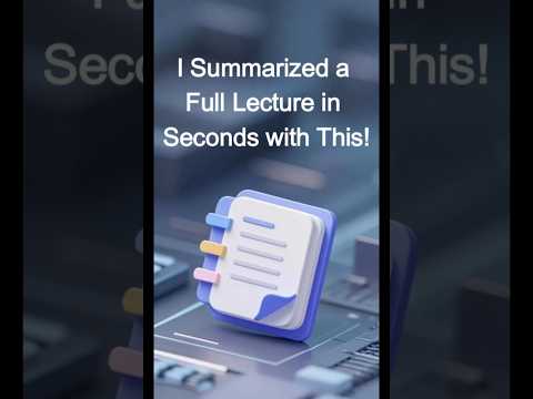 How to Summarize a Full Lecture in Seconds Use NoteGPT AI