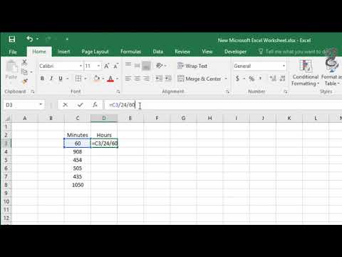 How to Convert Minutes to Hours in Excel