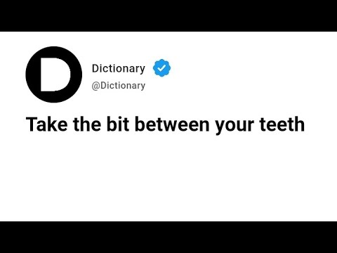 Take the bit between your teeth Meaning In English