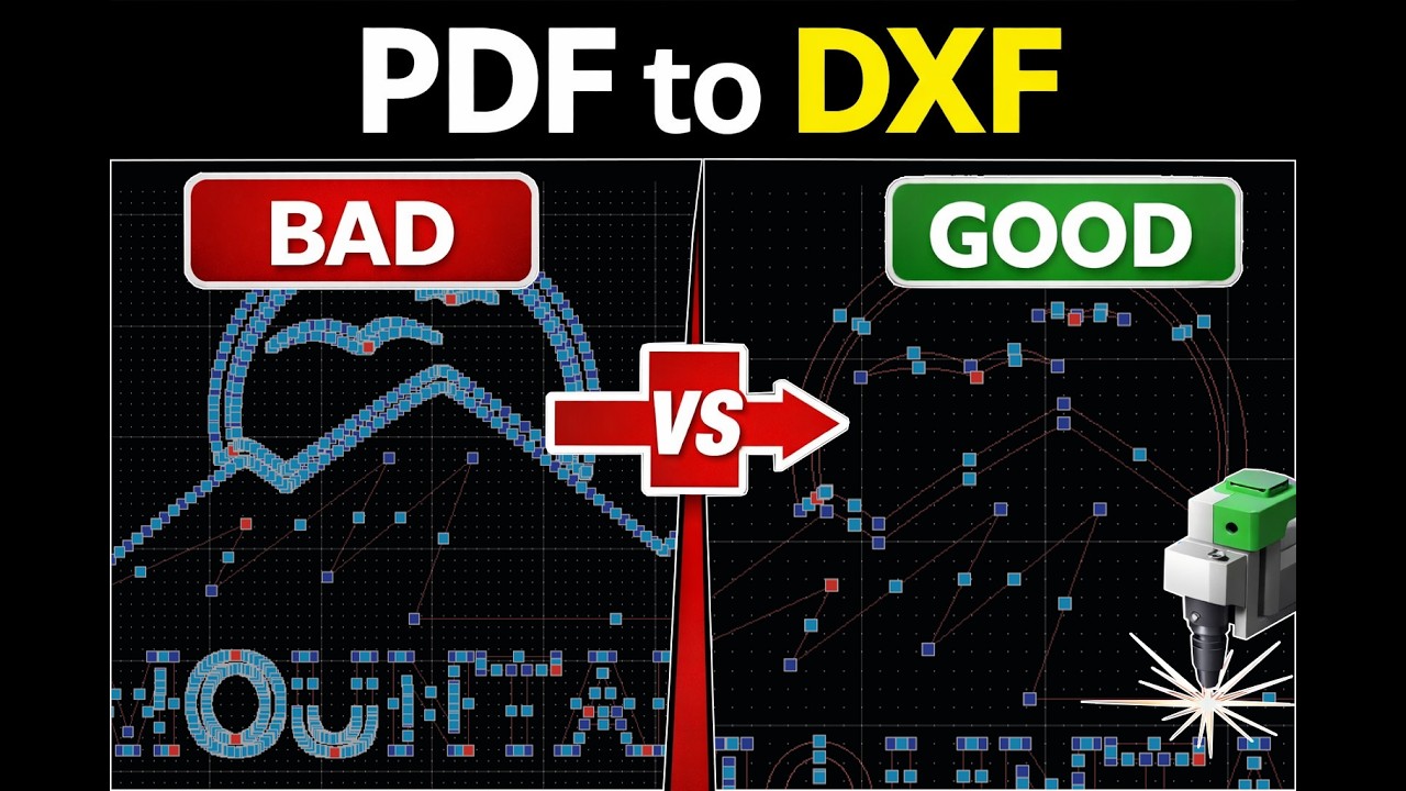 Best PDF to DXF for CNC & Laser (Fix Bad Curves Fast) - Free Tool