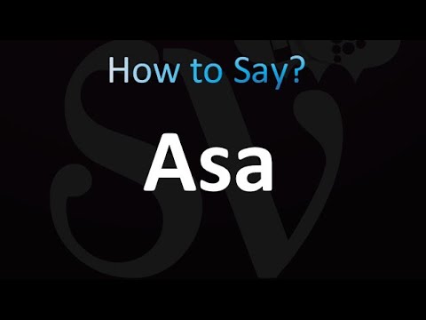 How to Pronounce Asa (correctly!)