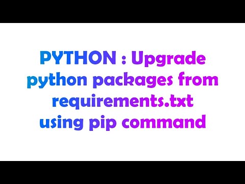 PYTHON : Upgrade python packages from requirements.txt using pip command