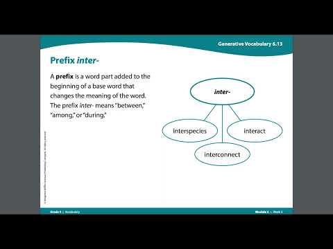 4th Grade ELA 6.3.3 Prefix inter-