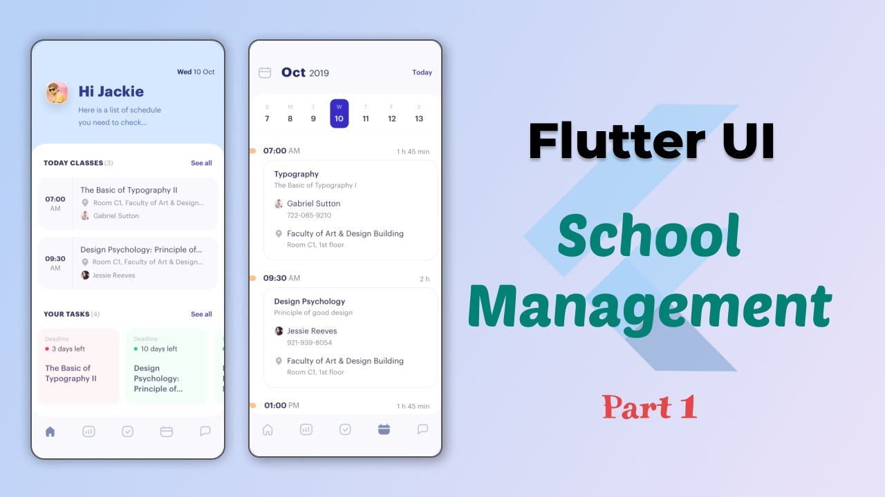 School Management Flutter UI - Speed Coding - Part 1