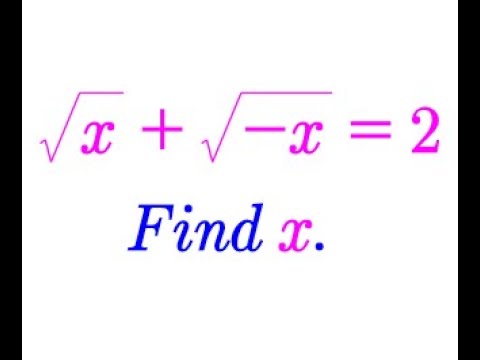 #solving an Oxford University radical equation