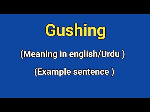 Gushing meaning in urdu/hindi |How to pronounce Gushing |Gushing in sentence