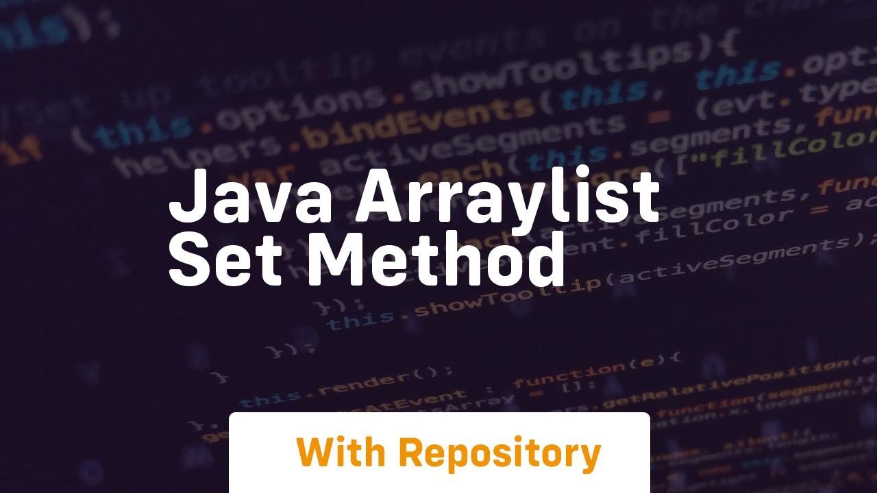 java arraylist set method
