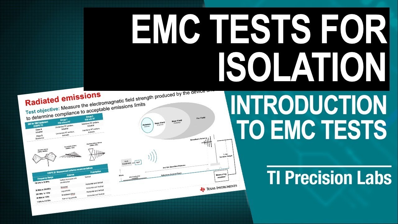 Introduction to EMC tests for isolation