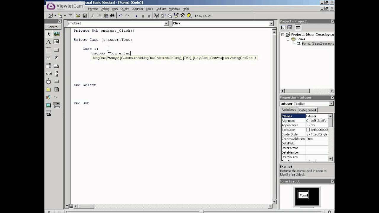 Visual Basic (VB) Tutorial - 2.5 - Select Statement [TutorialGenius.com]
