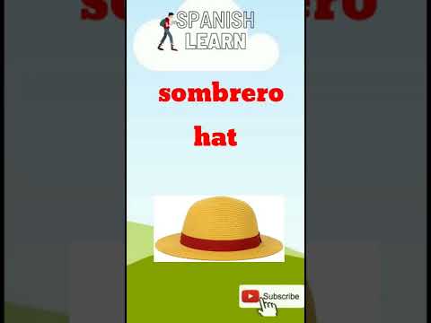 Hat Spanish language Vocabulary