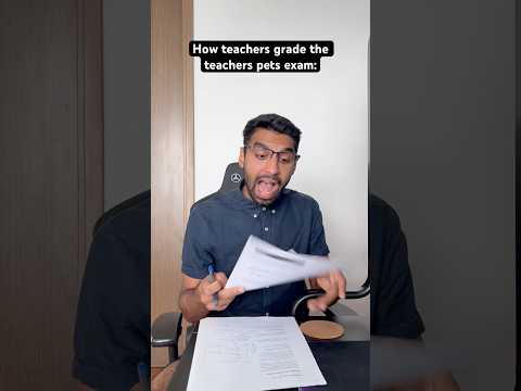 How Teachers Grade The Teacher’s Pets Exam vs My Exam 😂 #shorts