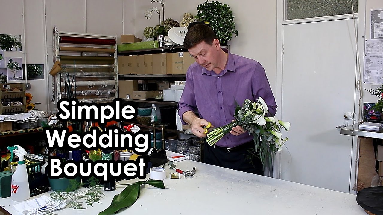 How To Make - Hand-tied Calla Lily Shower Style Wedding Bouquet