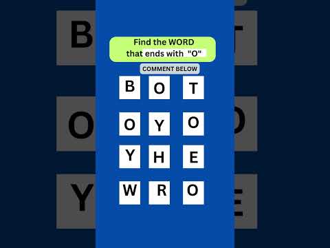 FIND the word - End with O #fun #games #daily #shorts