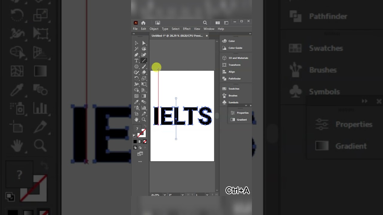Text Effect in Illustrator - 1 MINUTE tutorial #ytshorts #tricks #trending