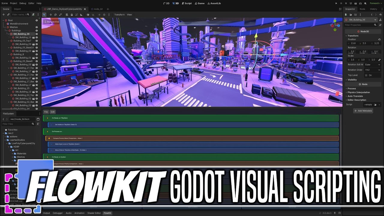 FlowKit -- BRAND NEW Godot Visual Programming Language!