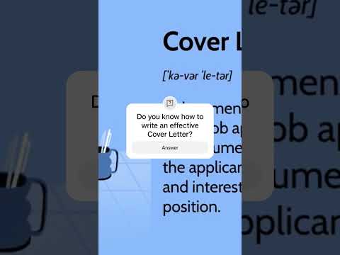 Cover Letter for Job Application| #improveenglish #englishtips #learnenglish #fluentenglish