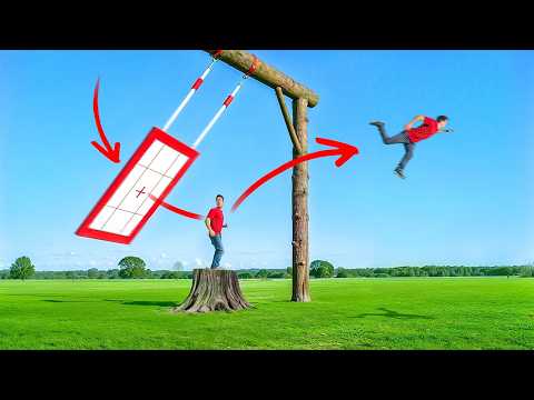We Turned a Trampoline into a Human Catapult! (Again)