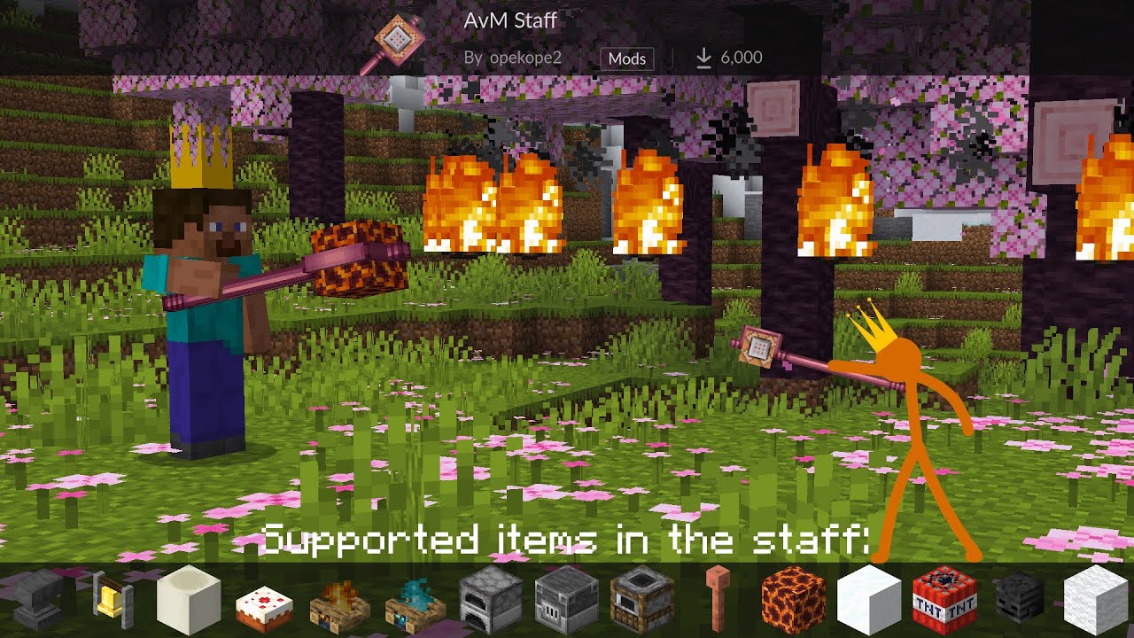 AvM Staff mod 0.16.1 block functionality showcase - now with cakes
