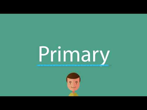 How to say Primary