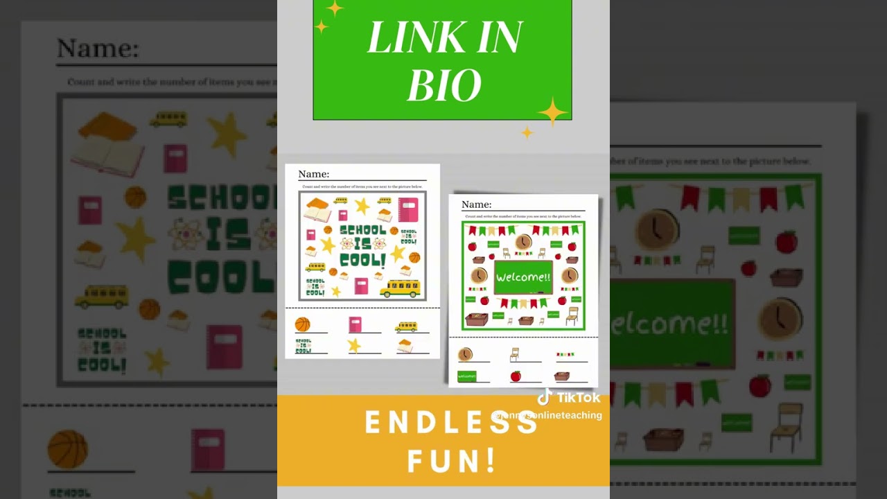 Back To School iSpy Worksheets