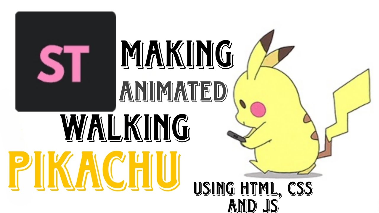Making a walking pikachu using html,css and javascript
