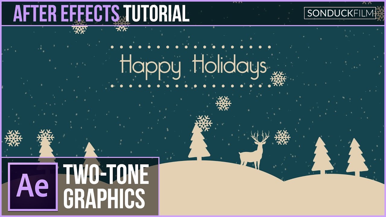After Effects Tutorial: Two-Tone Holiday Motion Graphics