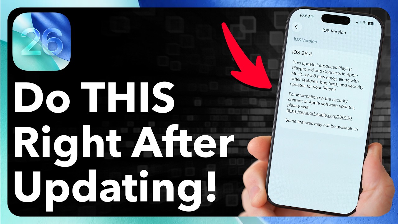 iOS 26.4 - Do This IMMEDIATELY After You Update