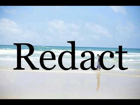How To Pronounce Redact๐๐๐๐๐๐Pronunciation Of Redact