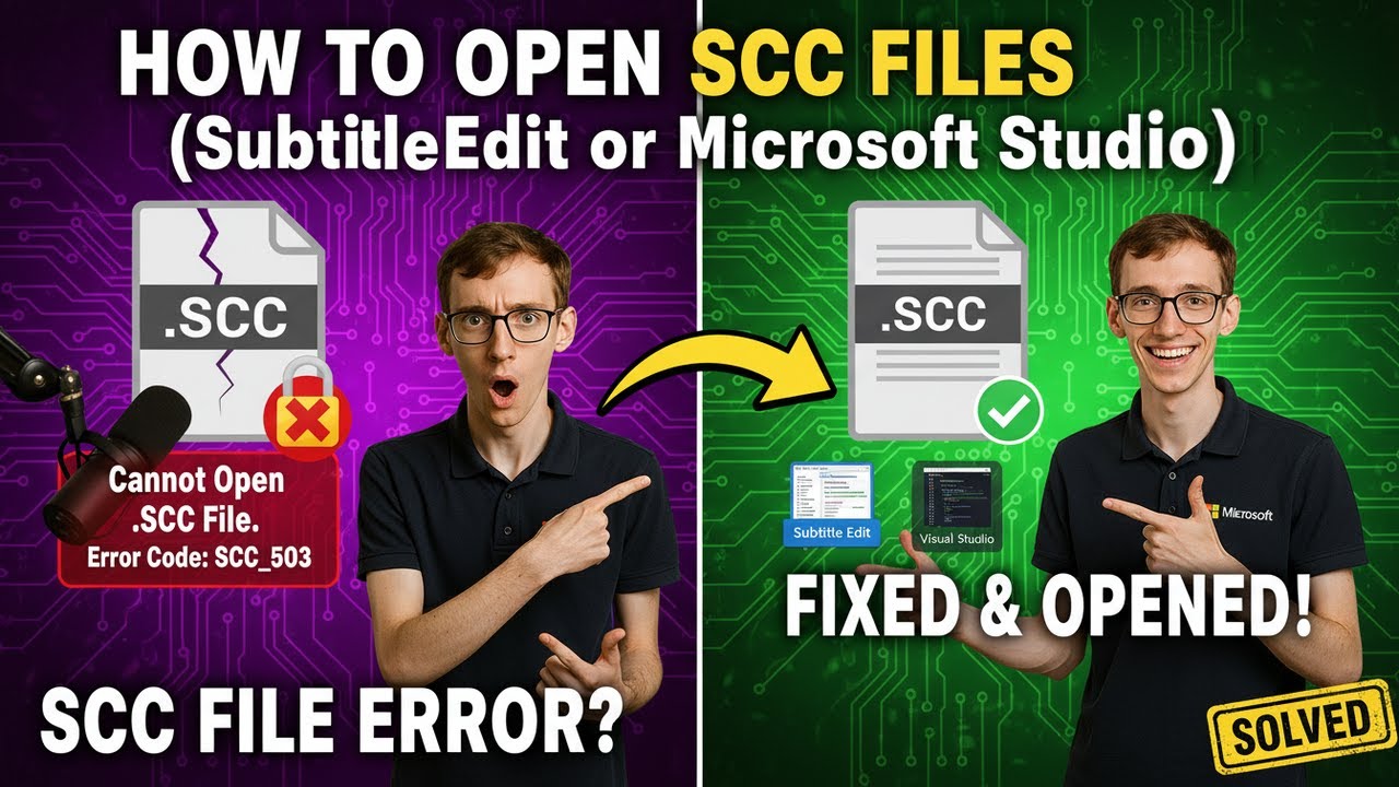How to Open SCC Files (Subtitle Edit or Microsoft Visual Studio)