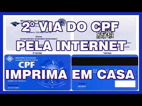 COMO TIRAR A SEGUNDA VIA DO CPF PELA INTERNET! ATUALIZADO - 2020