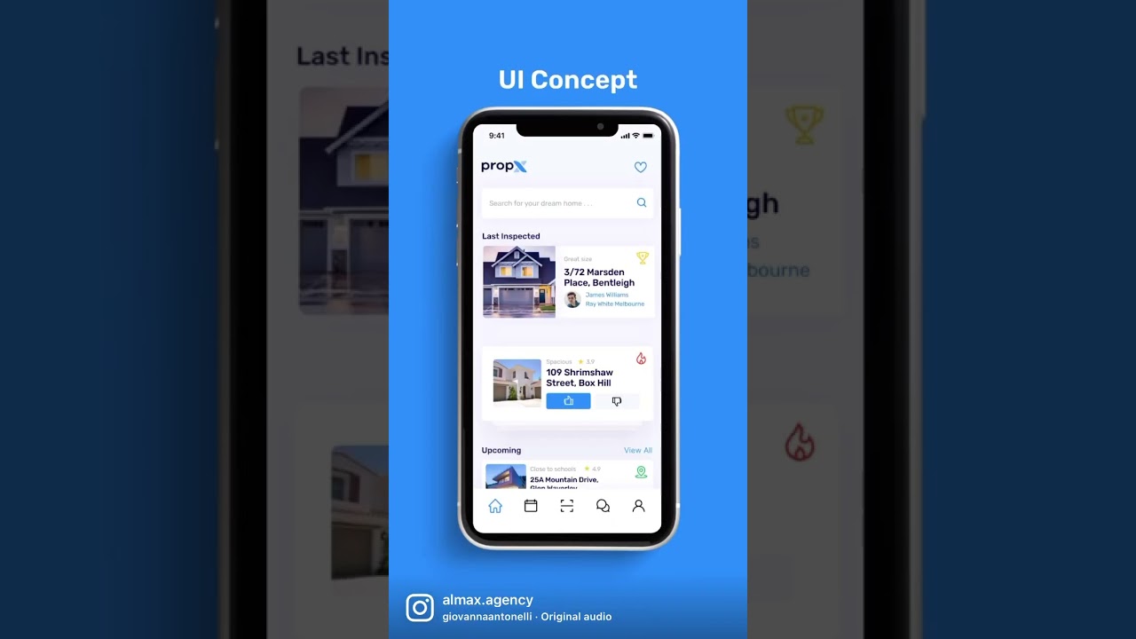 Real estate app (buy quickly and connect with agents) #clips #design #uiux #realestate #property