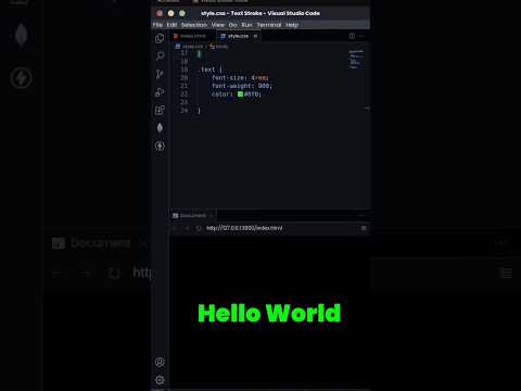 Outline Text Effect In CSS #mrsolodev #programming #css #coding