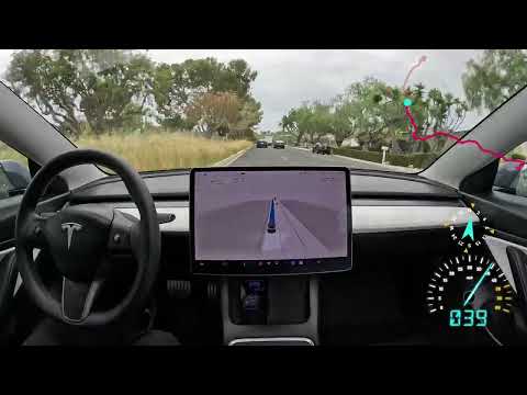 San Pedro to Palos Verdes with no human input on Tesla Full Self-Driving Beta 11.4.3