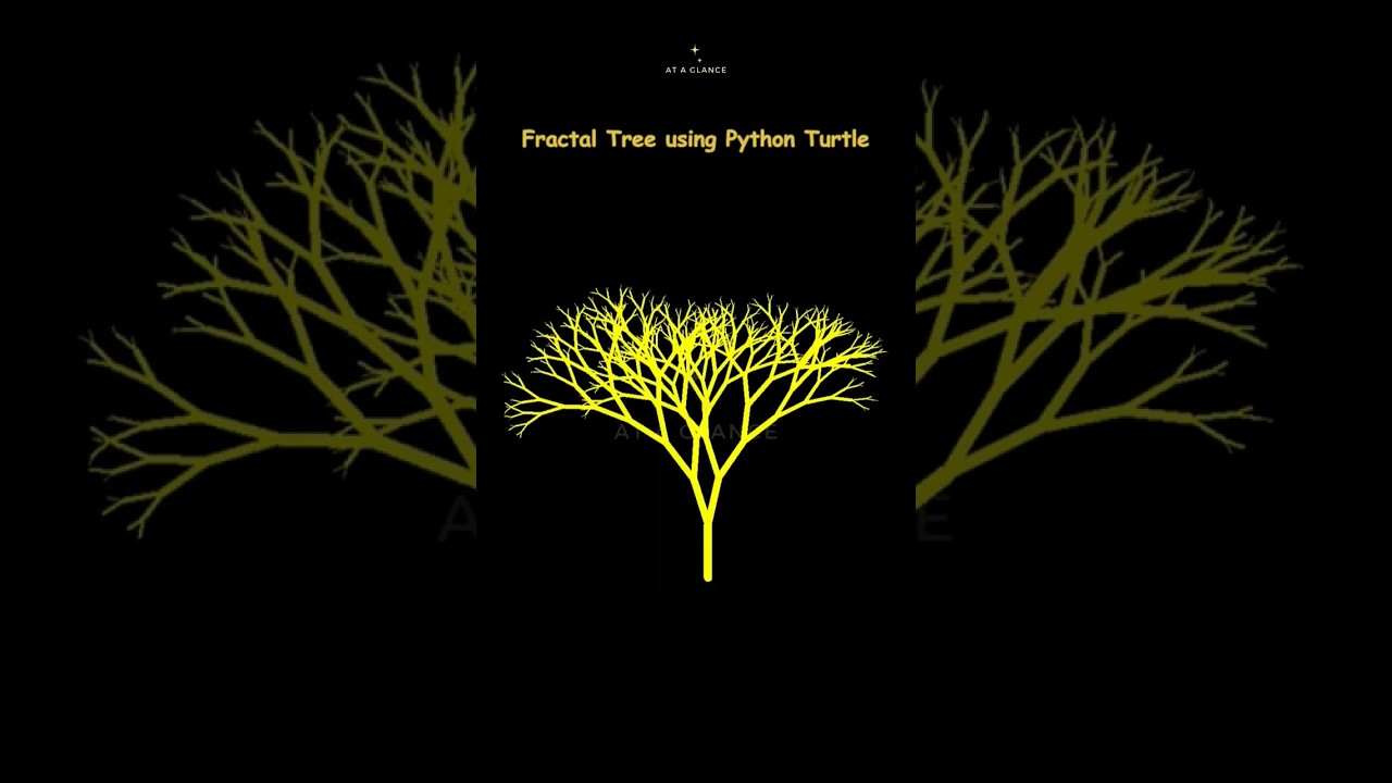 Amazing Fractal Tree Design Using Python Turtle | Python Tutorials #shorts #python