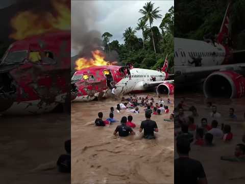 Airplane Crash Simulation | Emergency Rescue Awareness Video | AI Generated"