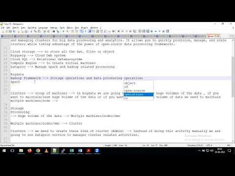 GCP Data Engineer-- (Dataproc  1) Session 49 DataProc gcp services features create cluster VM