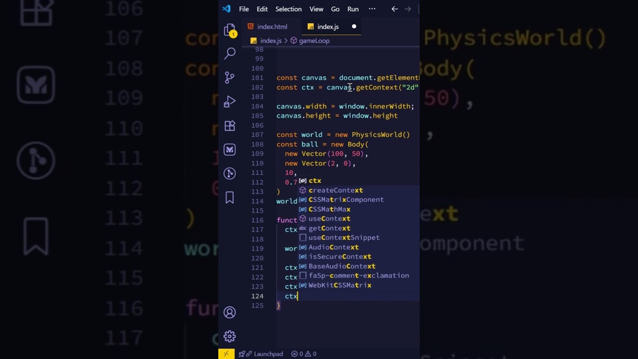 Rendering a 2D physics simulation onto the browser #software #coding #programming #javascript