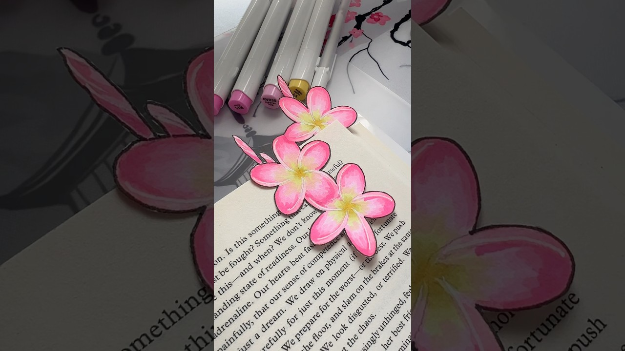 🌸Aesthetic Flower Bookmark💕 #diy #artandcraft #shorts #diycrafts #bookmark
