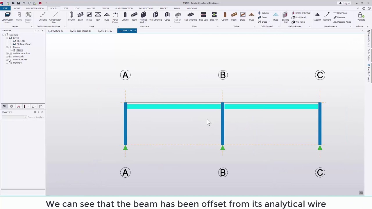 Tekla Structural Designer 2020 - Quick start 1 - Getting started with a simple frame