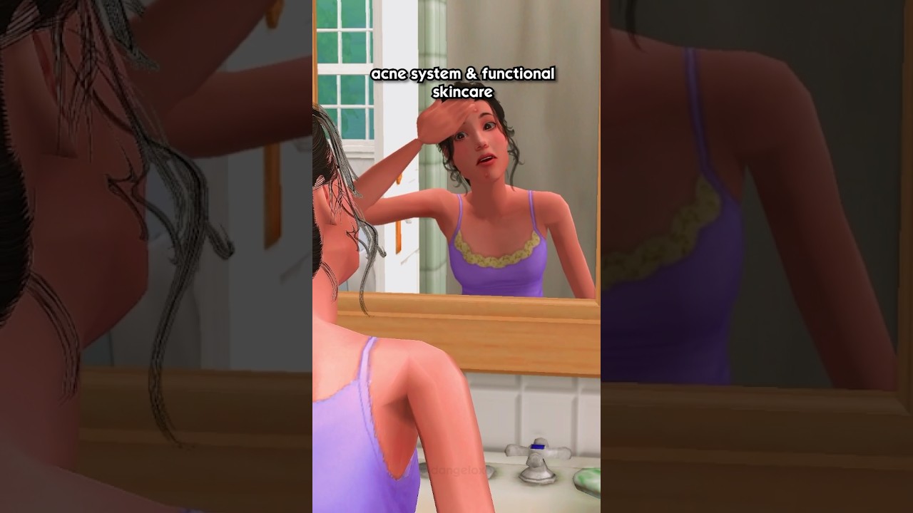 skincare in the sims 2 vs the sims 4 🧴| the sims 4 #sims #thesims4 #sims4 #shorts