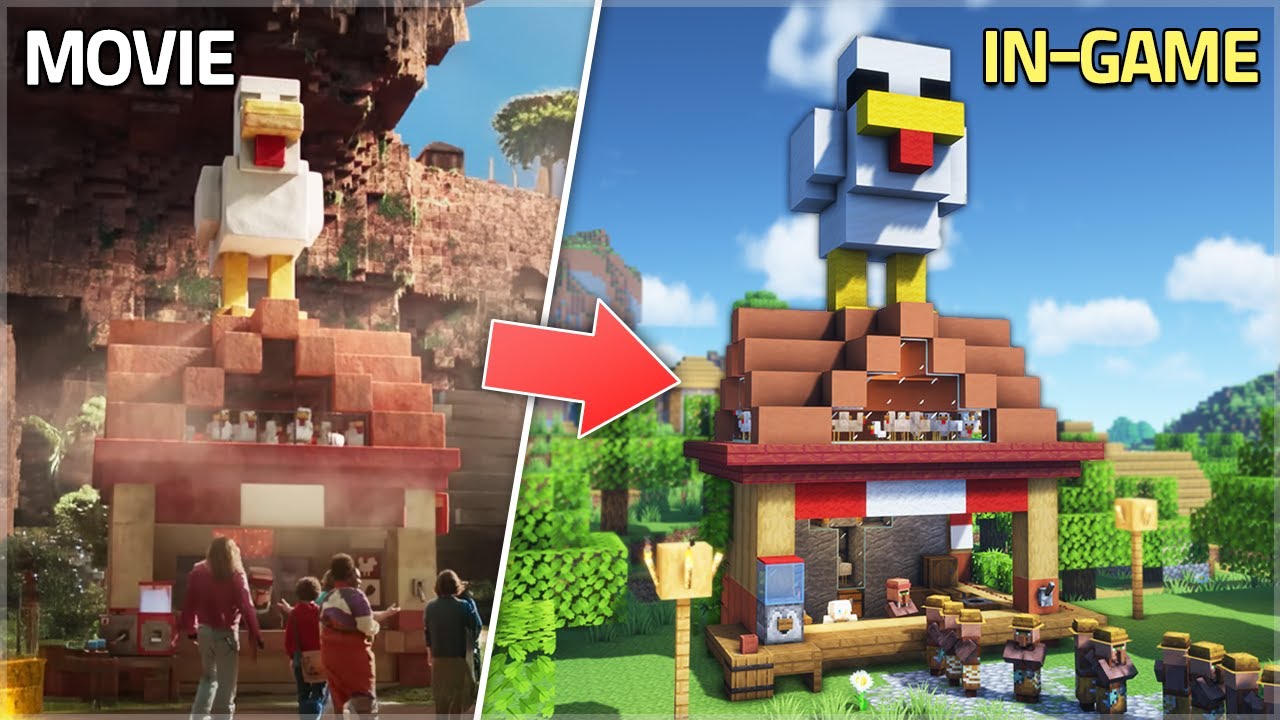 ⛏️ Minecraft Tutorial :: Build a Steve's Lava Chicken! 🐔🍗 [마인크래프트 스티브의 ...