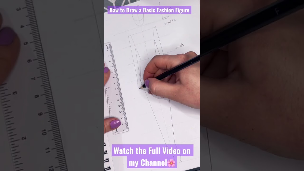Sketching a Basic Fashion Figure-Beginners fashion drawing