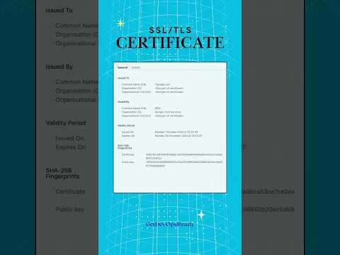 TLS Certificate Explained #tlscertificate