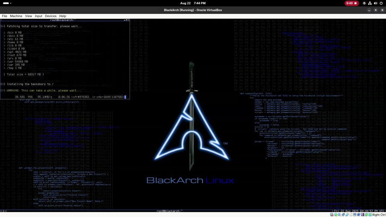 Install BlackArch from Full ISO