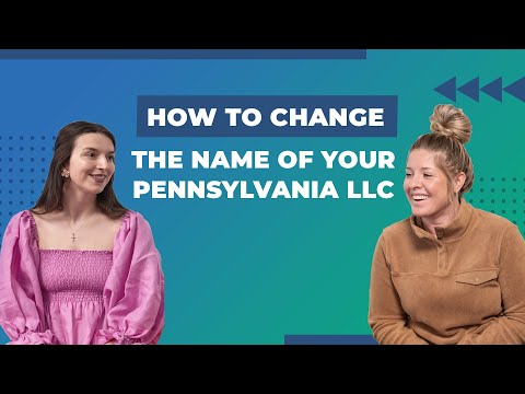 Changing the Name of Your Pennsylvania LLC