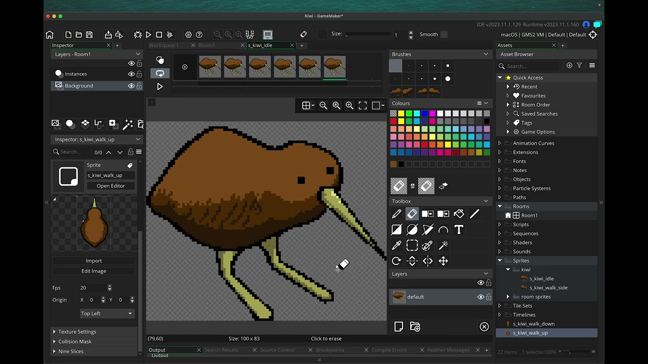 GameMaker Studio 2: Importing Sprite, Creating simple commands