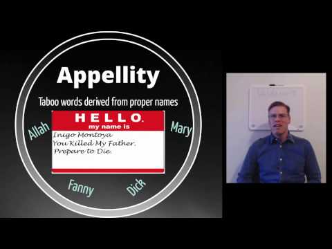 Taxonomy of Taboo Words Part 8: Appellity