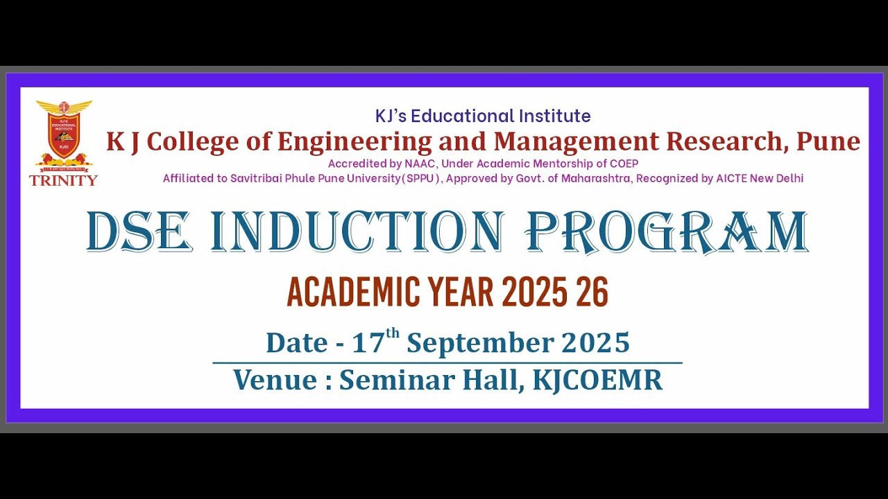 DSE INDUCTION PROGRAM ACADEMIC YEAR 2025 26